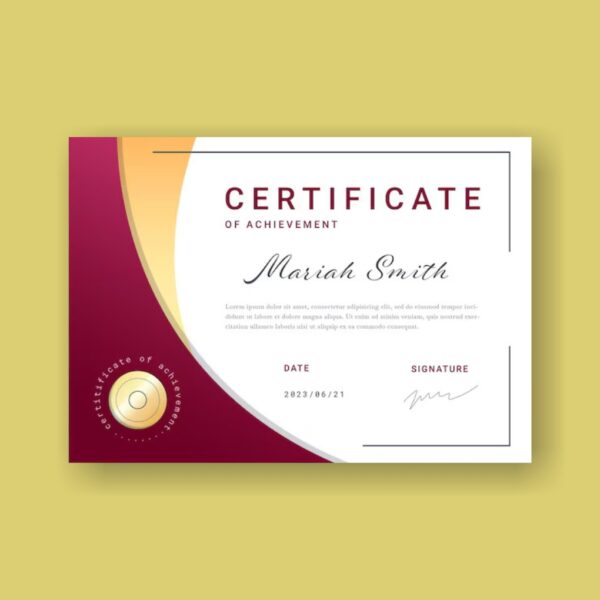 Standard Paper Certificates - MegaDigitalPrint